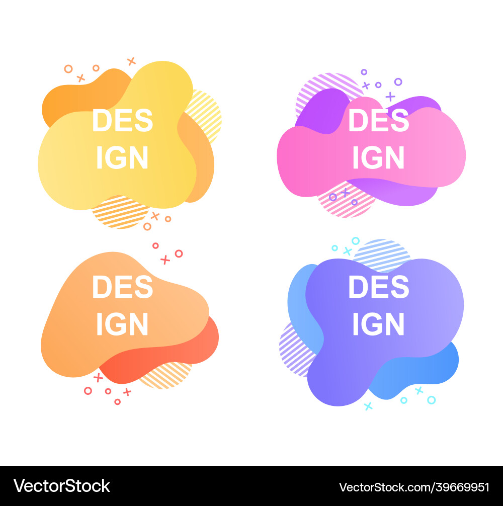 Collection of bright logo Royalty Free Vector Image