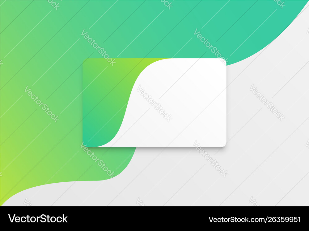 Colorful modern white card template with Vector Image