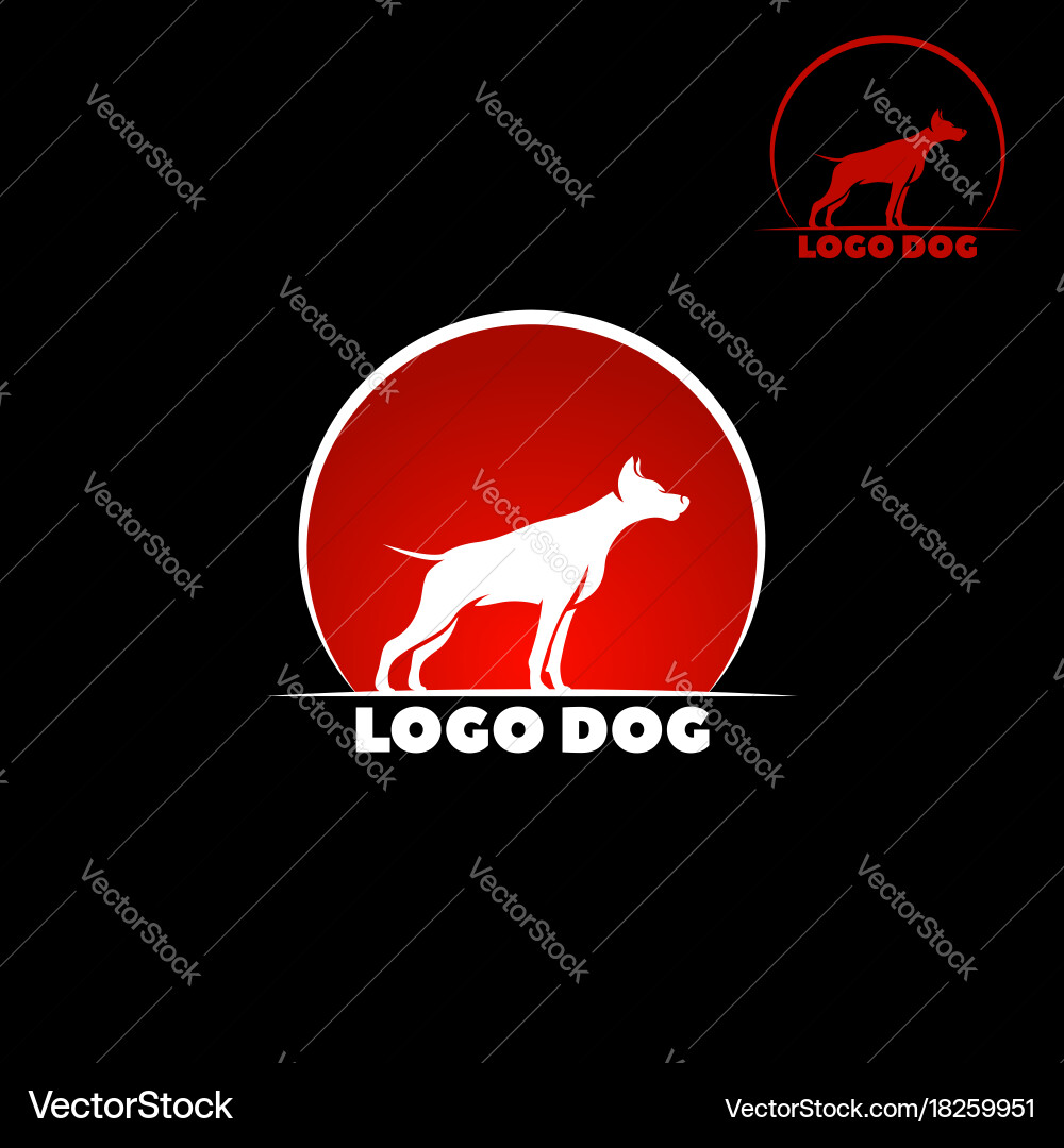 Dog logo abstract design template silhouette Vector Image