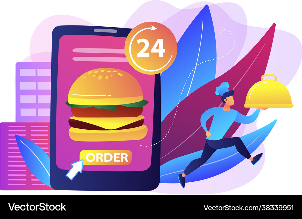 Food delivery service concept Royalty Free Vector Image