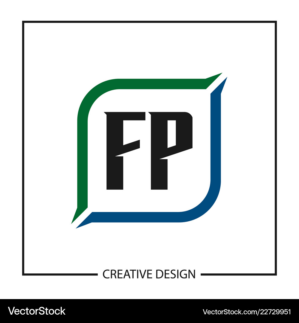 Initial letter fp logo template design Royalty Free Vector