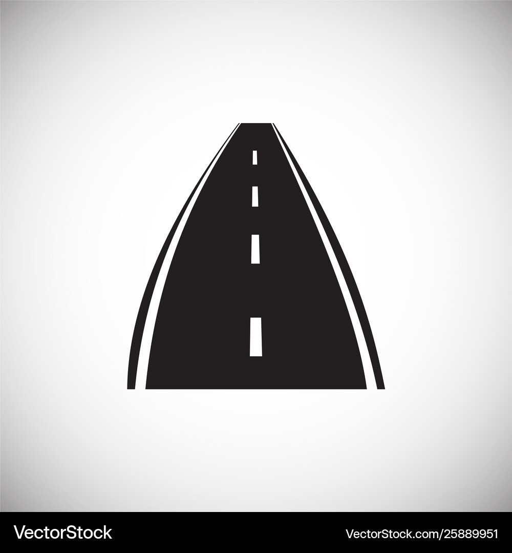 Road icon on background for graphic and web design