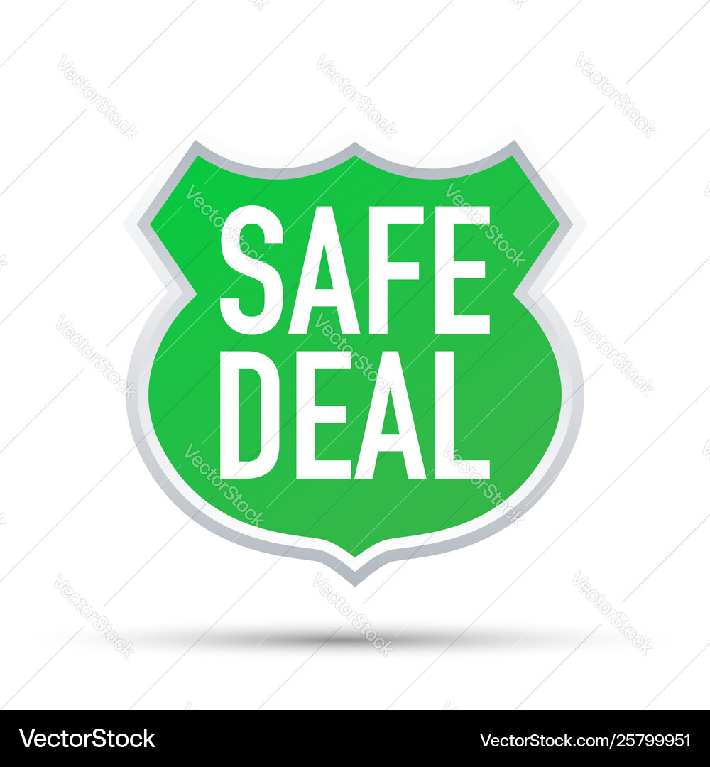 Safe deal icon partnership with handshake Vector Image