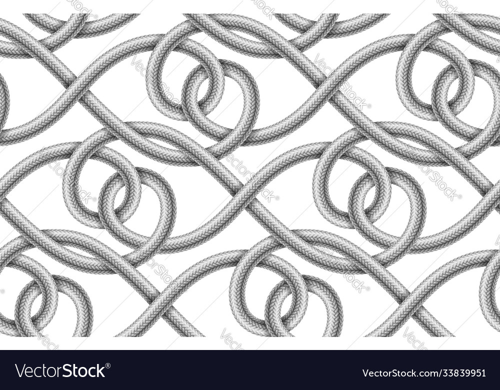 Seamless pattern braided cable Royalty Free Vector Image