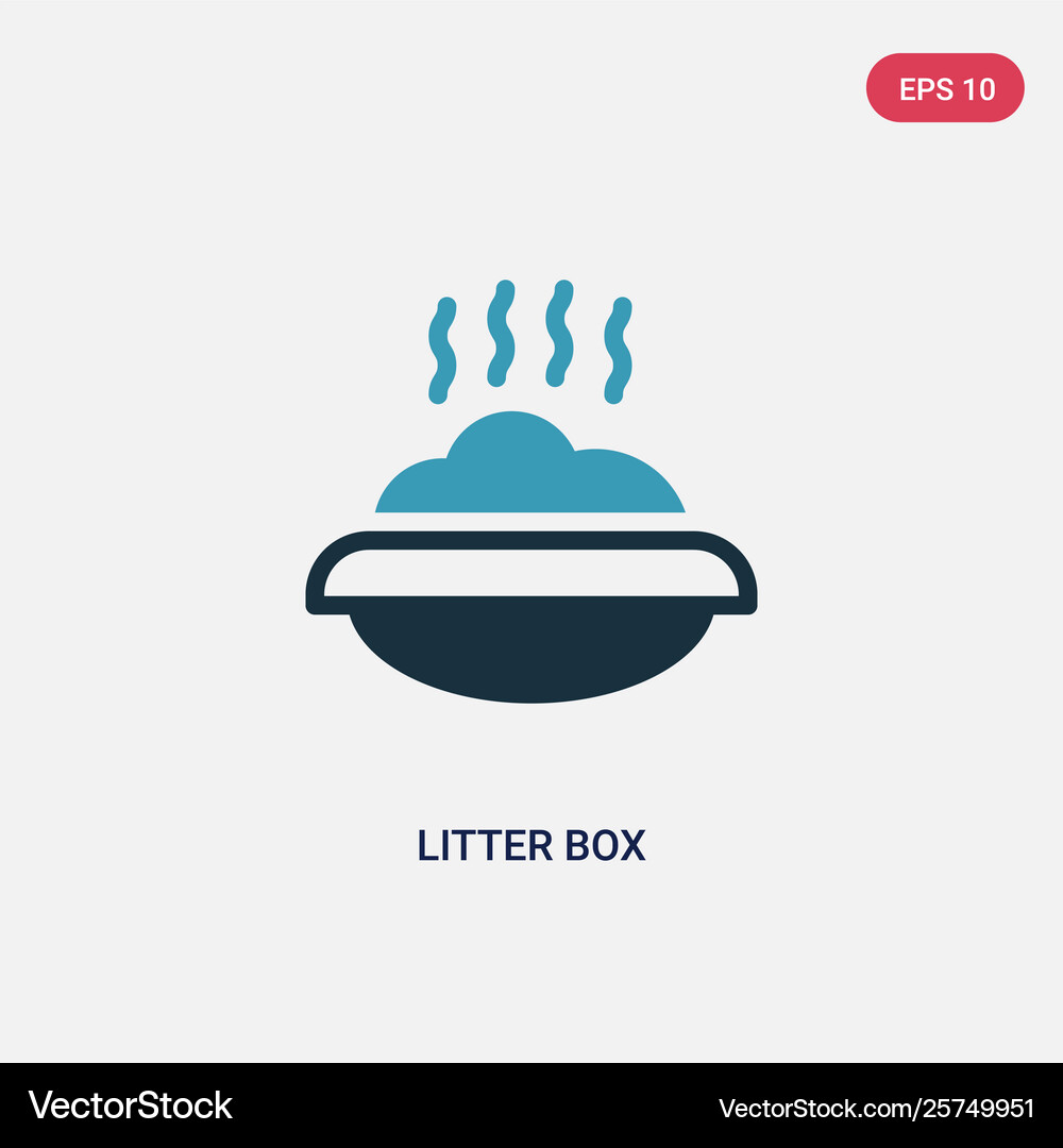 Two color litter box icon from animals concept Vector Image