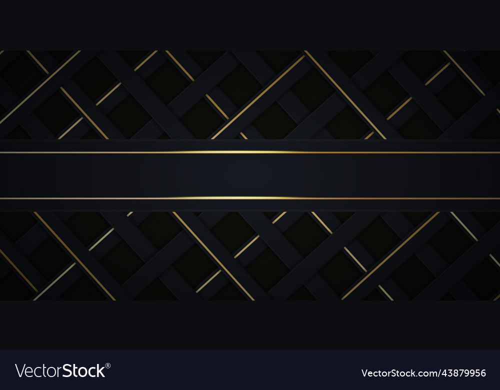 Abstract line black background with gold Vector Image Abstract line black background with gold Vector Image