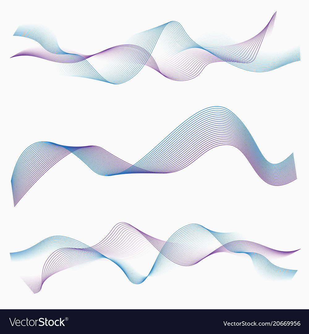 Abstract two color waves Royalty Free Vector Image