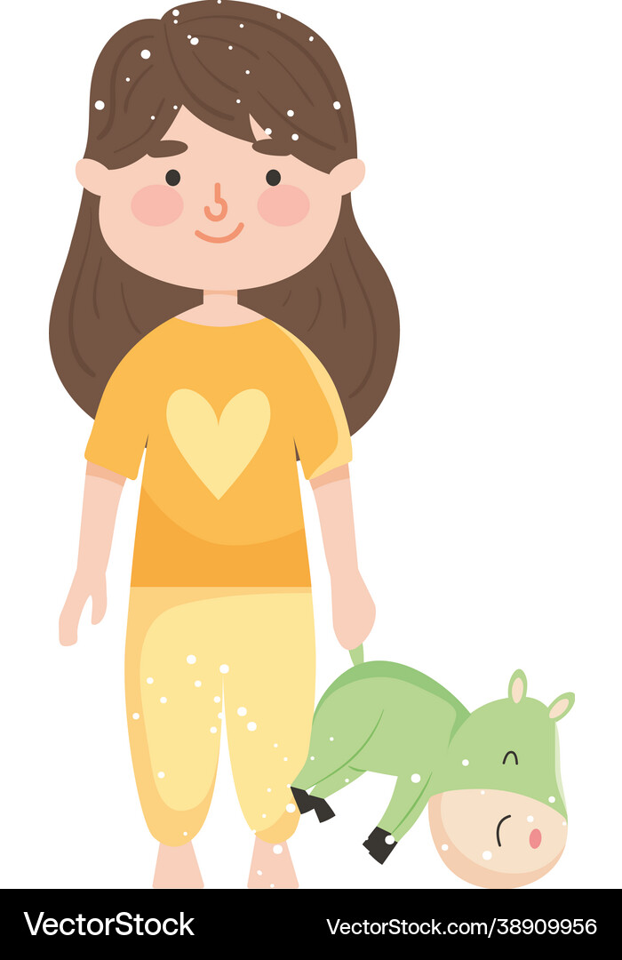Cute happy girl Royalty Free Vector Image - VectorStock
