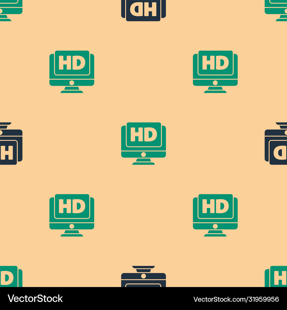 Green and black computer pc monitor display Vector Image