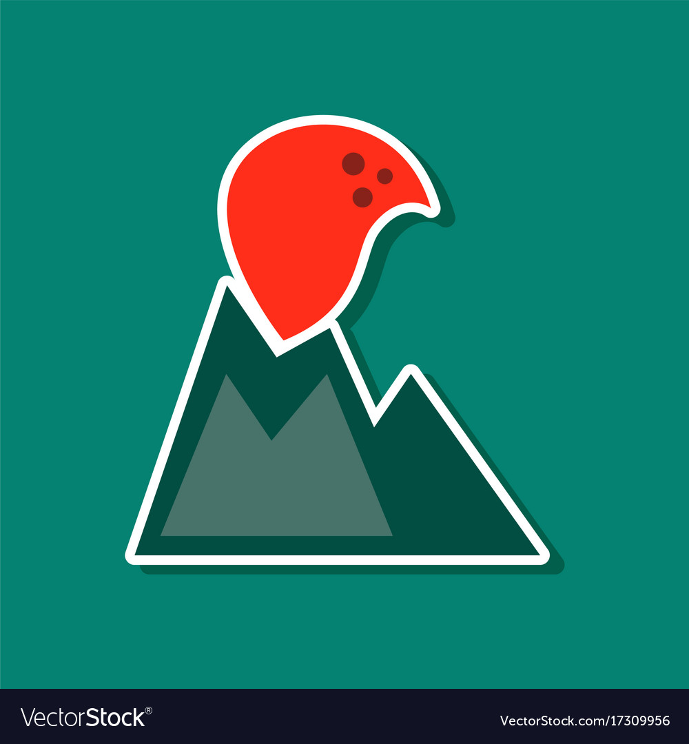 Paper Sticker On Stylish Background Of Nature Vector Image