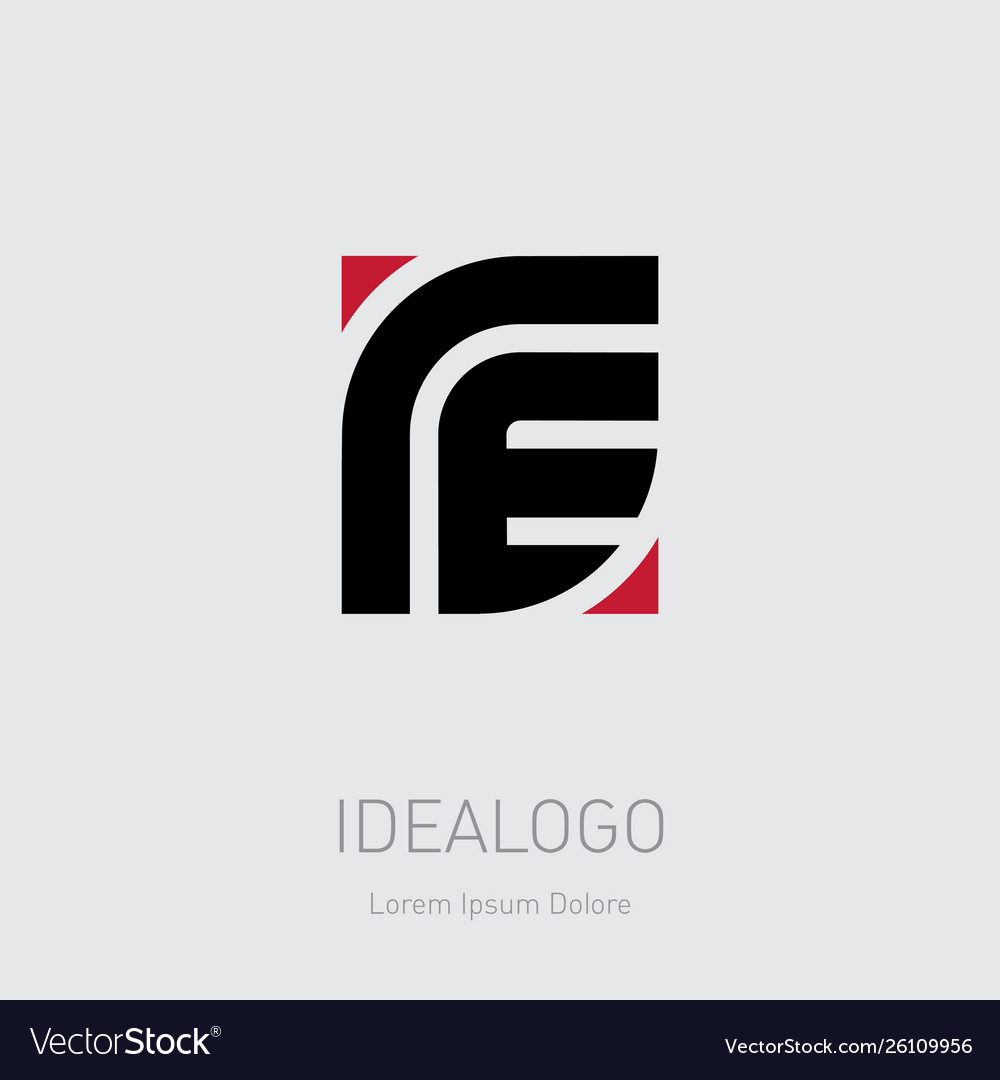 R and e initial logo re initial monogram logotype Vector Image