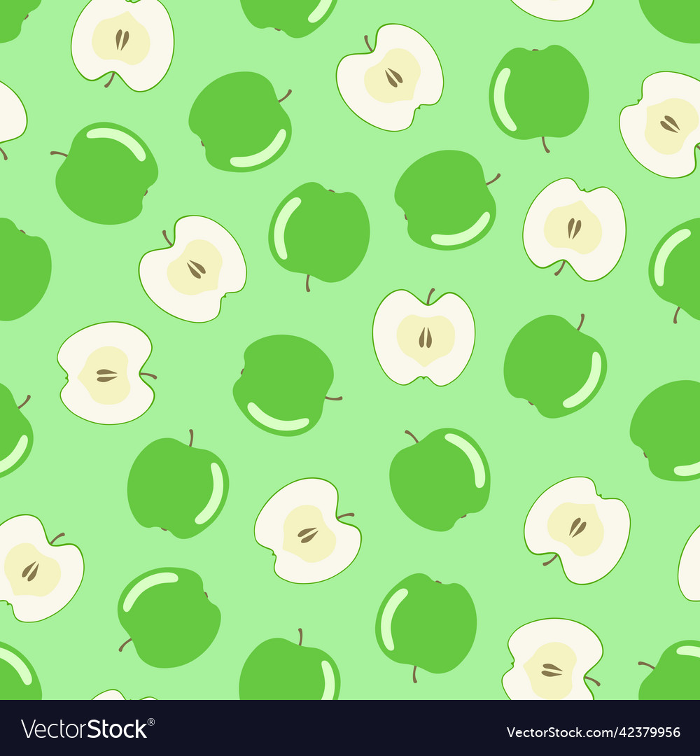 Seamless apple pattern - hand drawn design trendy Vector Image