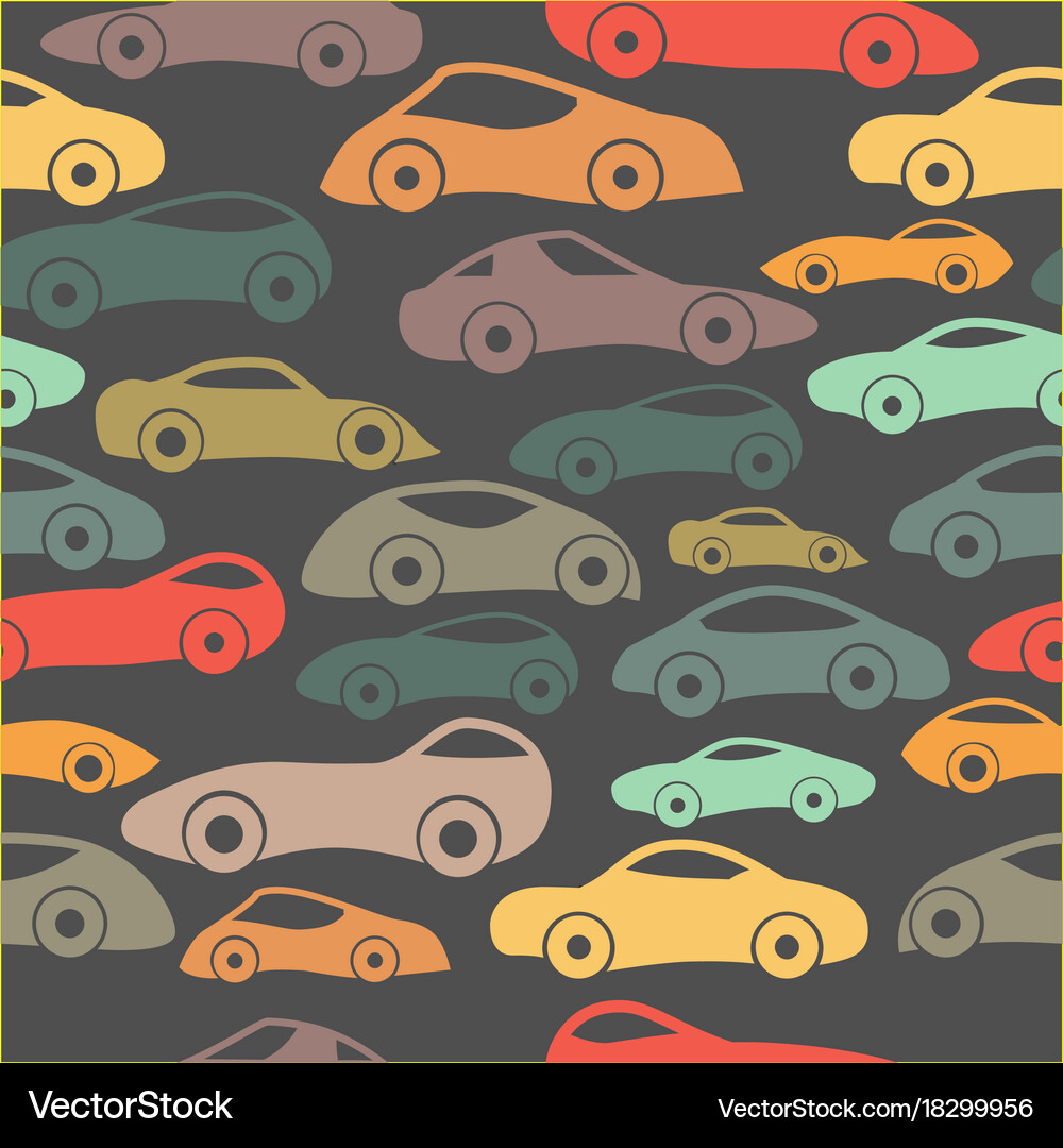 Seamless vintage racing cars pattern Royalty Free Vector