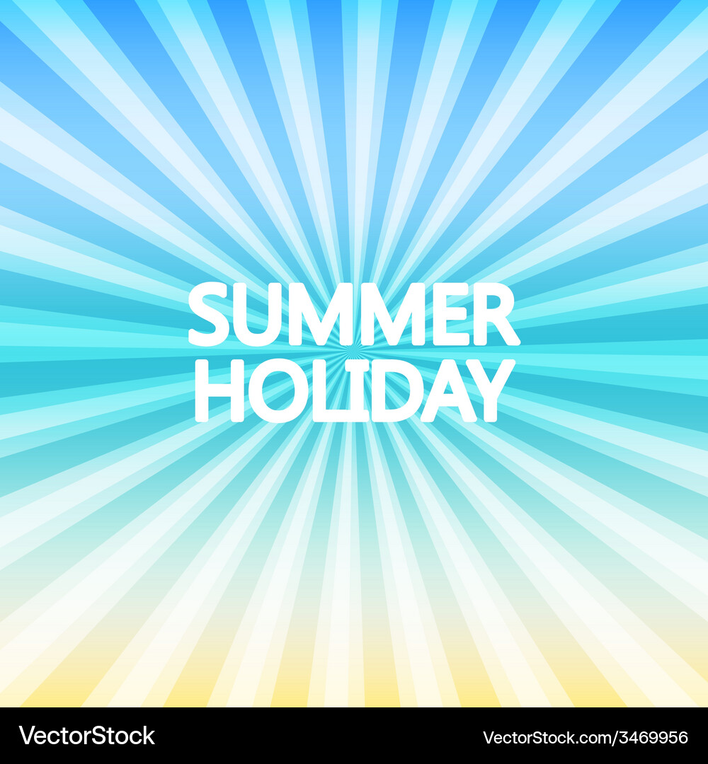 Summer rays holiday vintage on light sea Vector Image