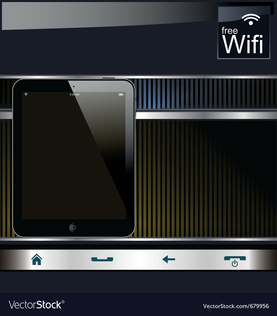 Tablet pc background Royalty Free Vector Image