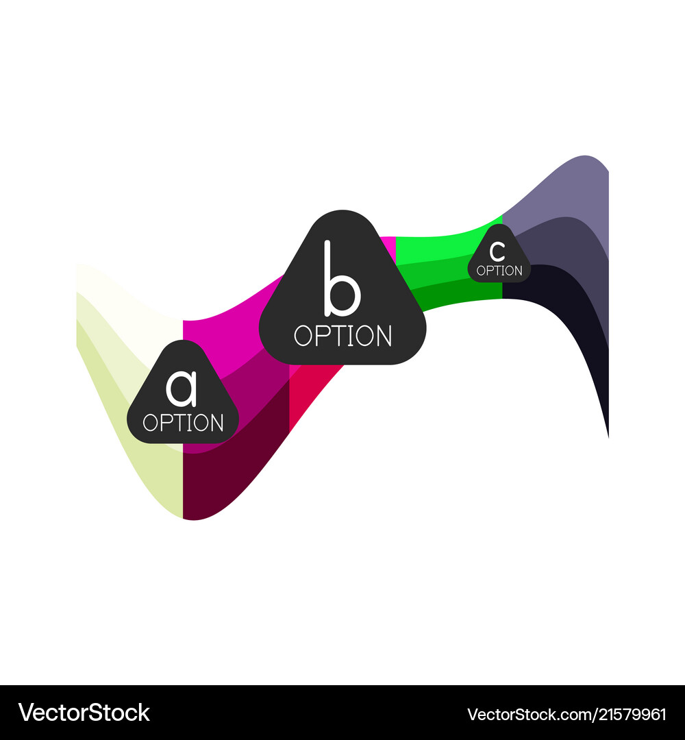 Abstract colorful geometric option infographics Vector Image