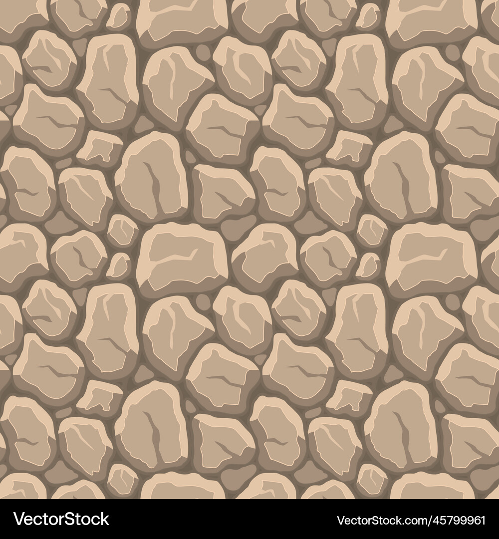 Cartoon game texture rocks dirt and ground Vector Image