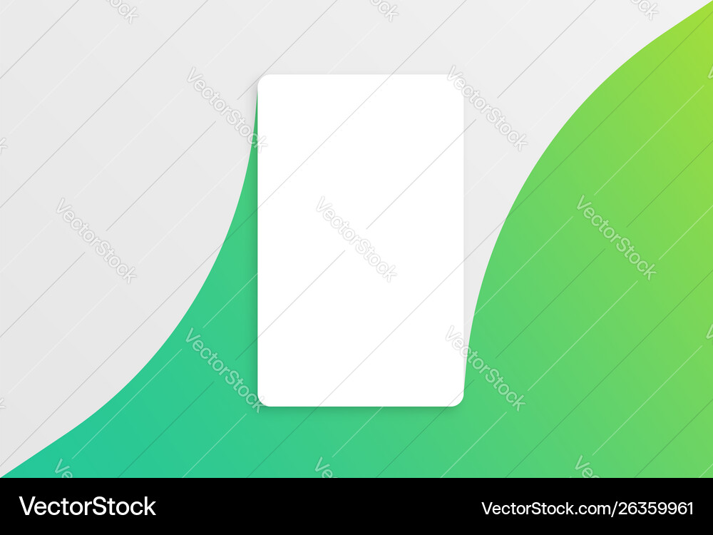 Colorful modern white card template with Vector Image