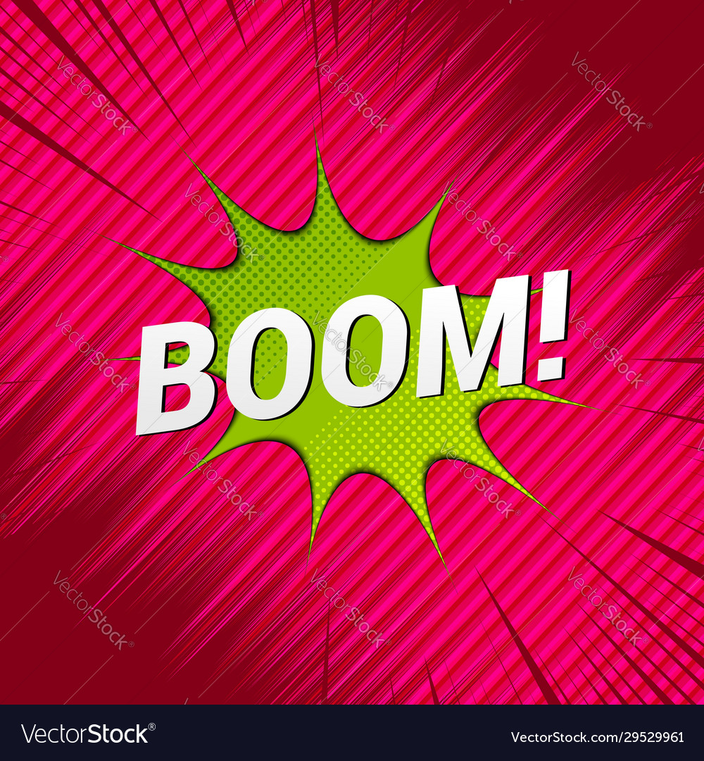 Comic explosive dynamic template Royalty Free Vector Image