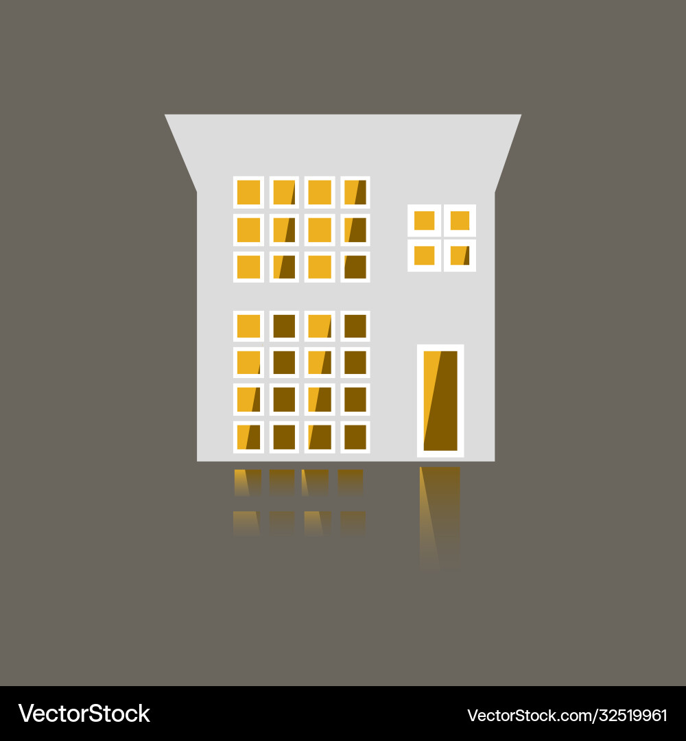 Cool detailed house icon isolated on white Vector Image