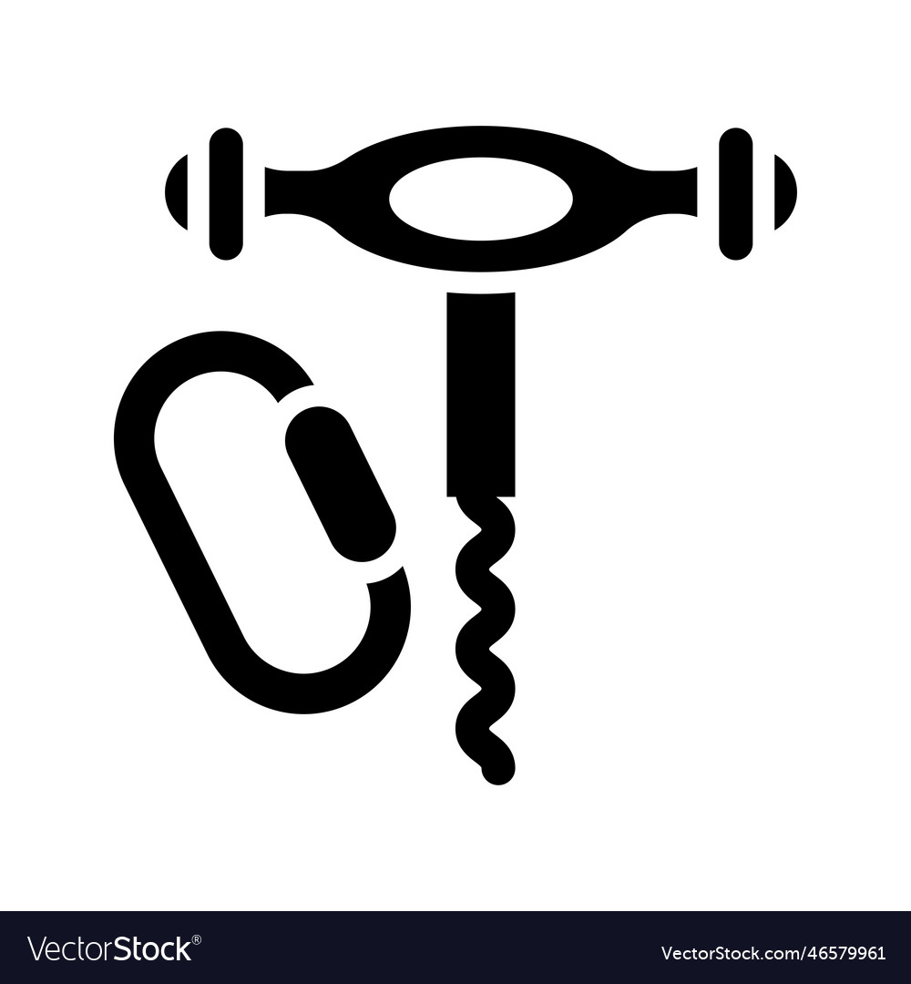 Corkscrew solid icon style e Royalty Free Vector Image