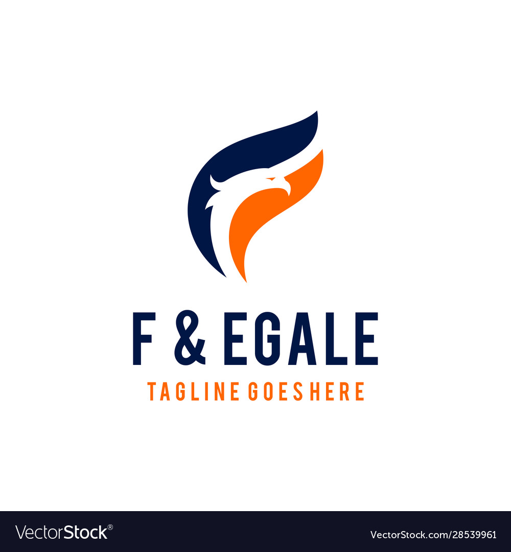 F eagle logo Royalty Free Vector Image - VectorStock