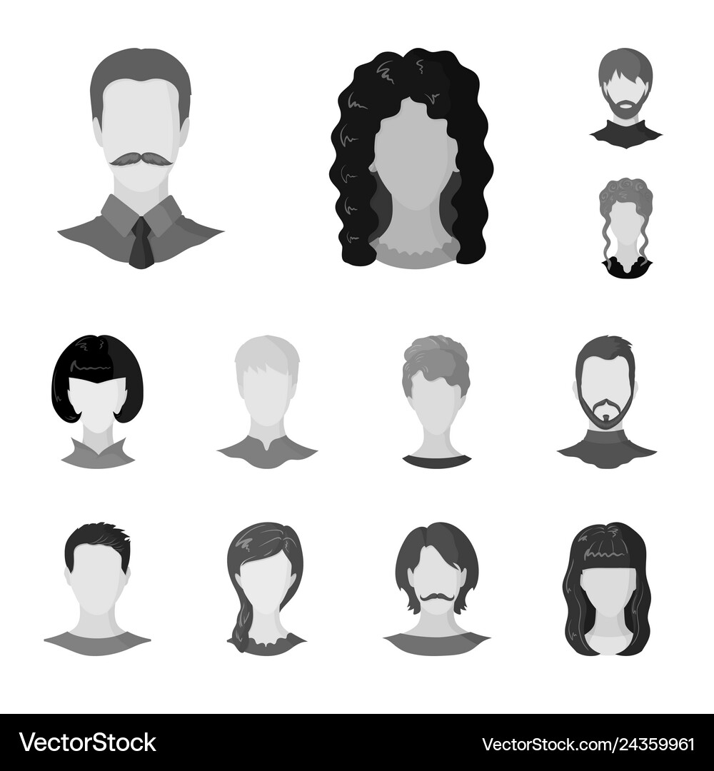 Isolated object of character and profile symbol Vector Image