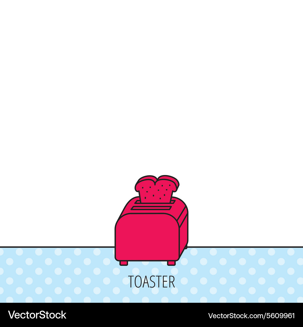 Toaster icon sandwich machine sign Royalty Free Vector Image