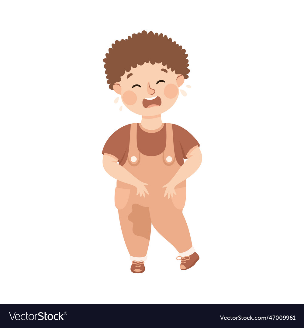 Unhappy crying little boy cute upset boy cartoon Vector Image Unhappy crying little boy cute upset boy cartoon Vector Image