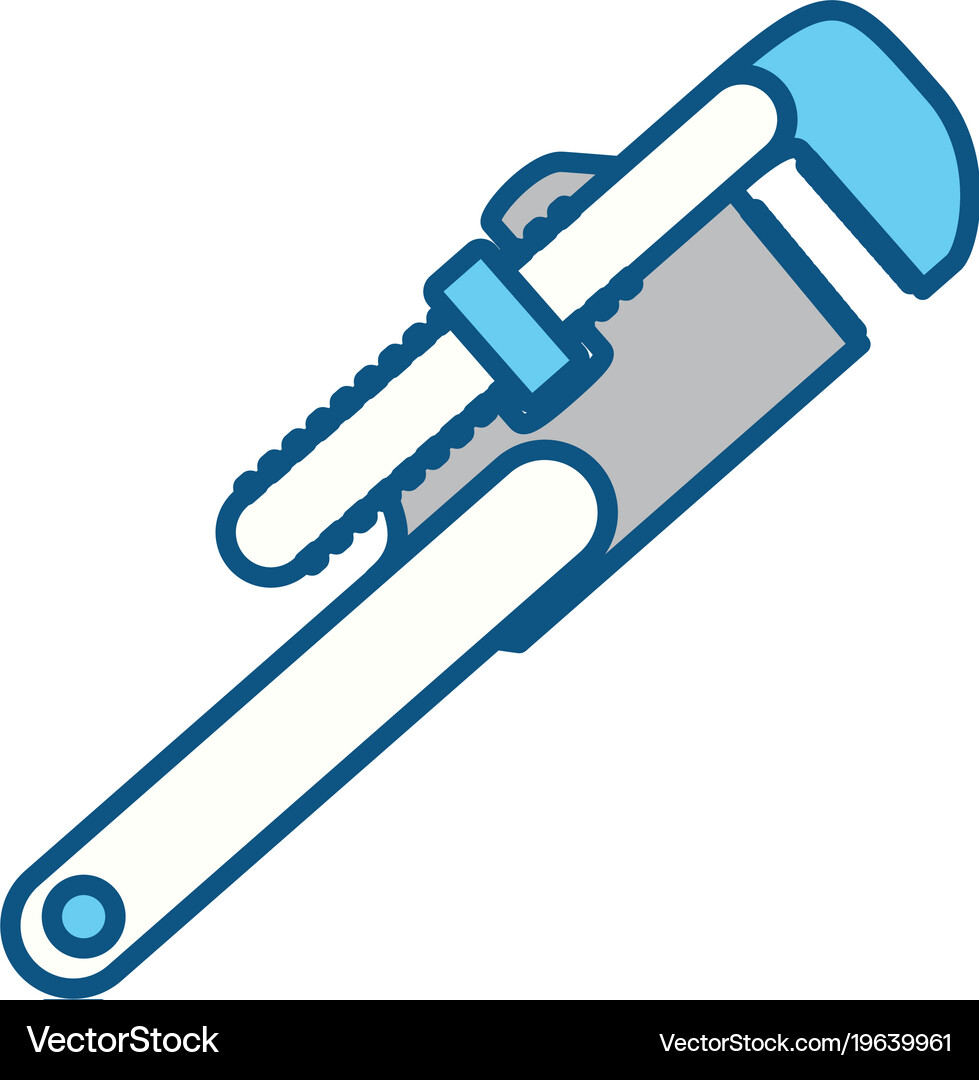Wrench tool isolated Royalty Free Vector Image