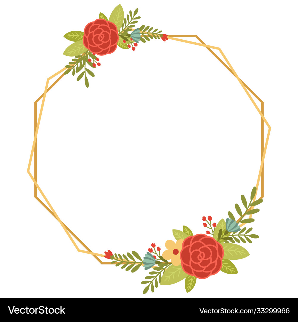 021-vintage wedding geometric floral frames Vector Image