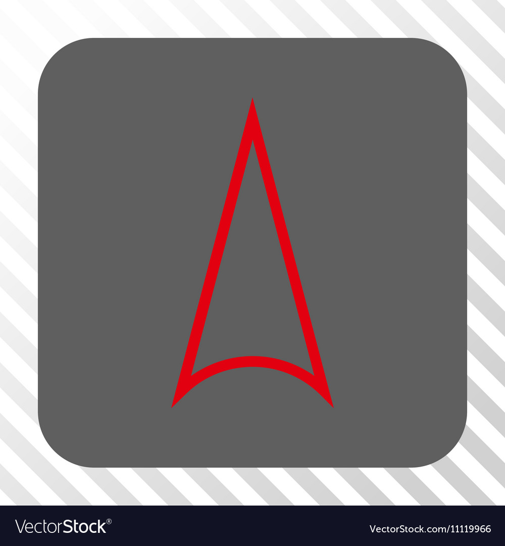 Arrowhead up rounded square button Royalty Free Vector Image