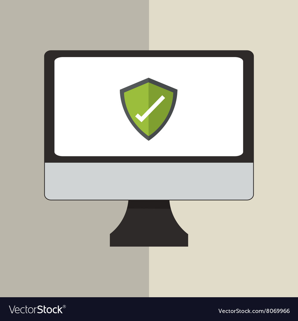 Cyber security antivirus design Royalty Free Vector Image