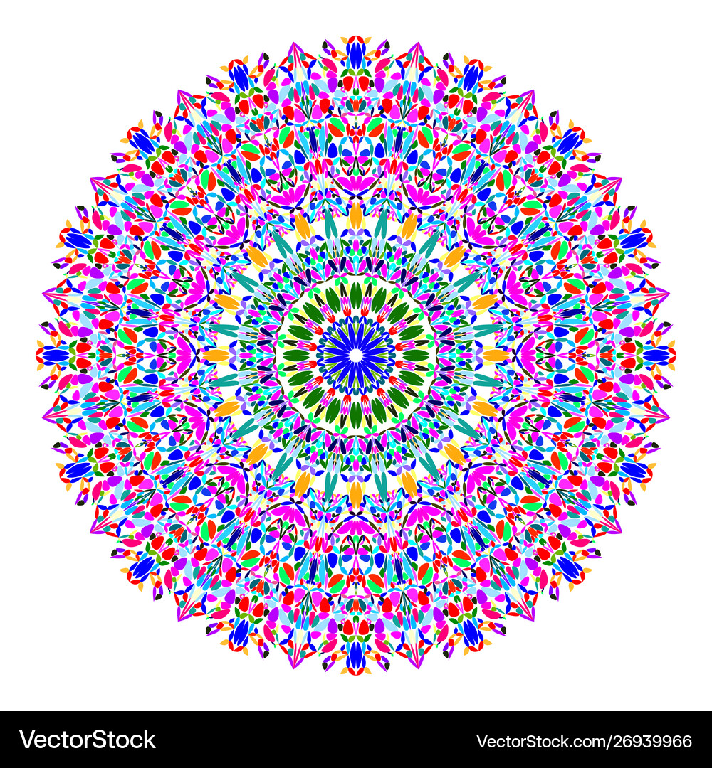 Floral mandala - abstract graphic design Vector Image