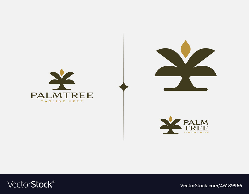 Palm tree summer tropical universal creative Vector Image