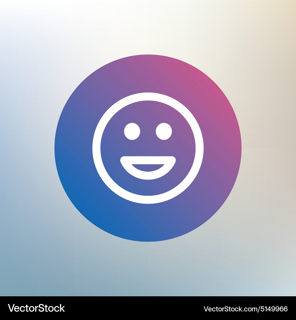 Smile icon happy face symbol Royalty Free Vector Image
