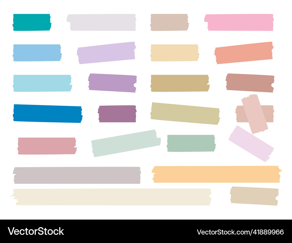 Sticky strips colored decorative tape mini washi Vector Image