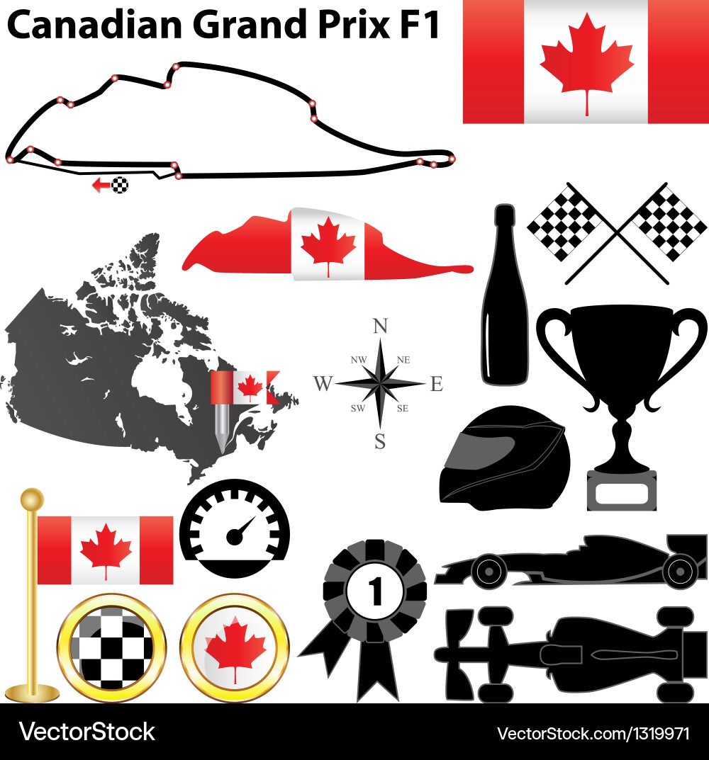 Canada grand prix f1 Royalty Free Vector Image
