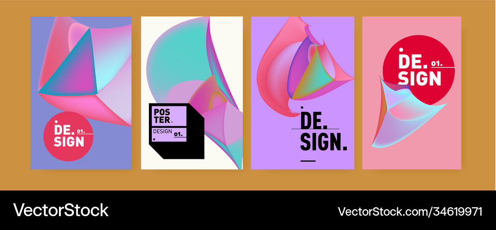 Colorful abstract liquid and fluid poster Vector Image