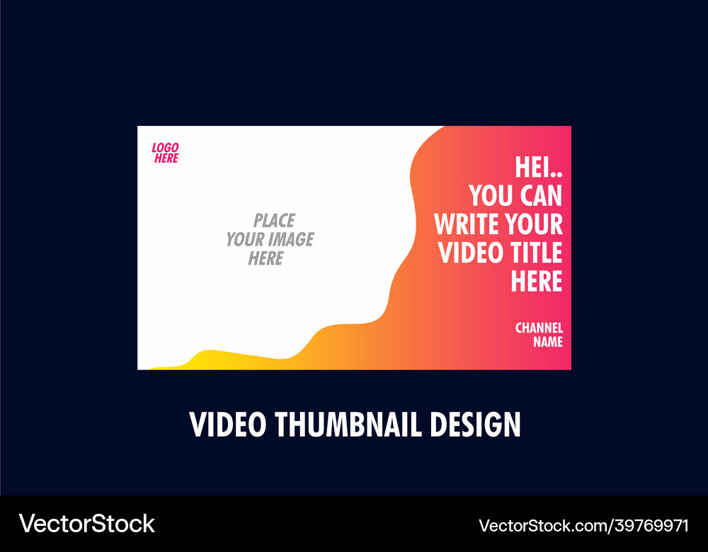 Colorful graphic of video thumbnail Royalty Free Vector