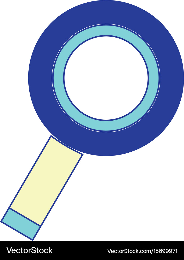 Magnifying glass to exploration and search Vector Image