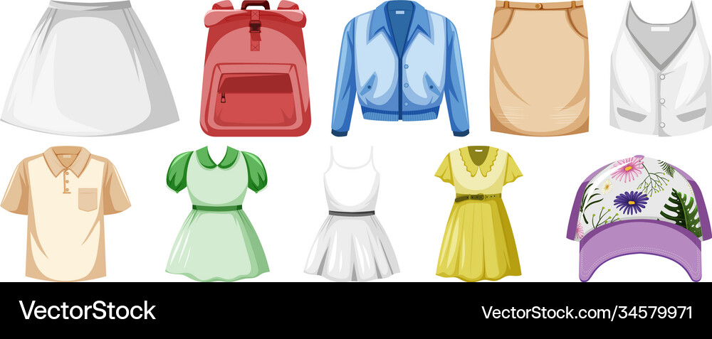 Set clothes mock up Royalty Free Vector Image - VectorStock