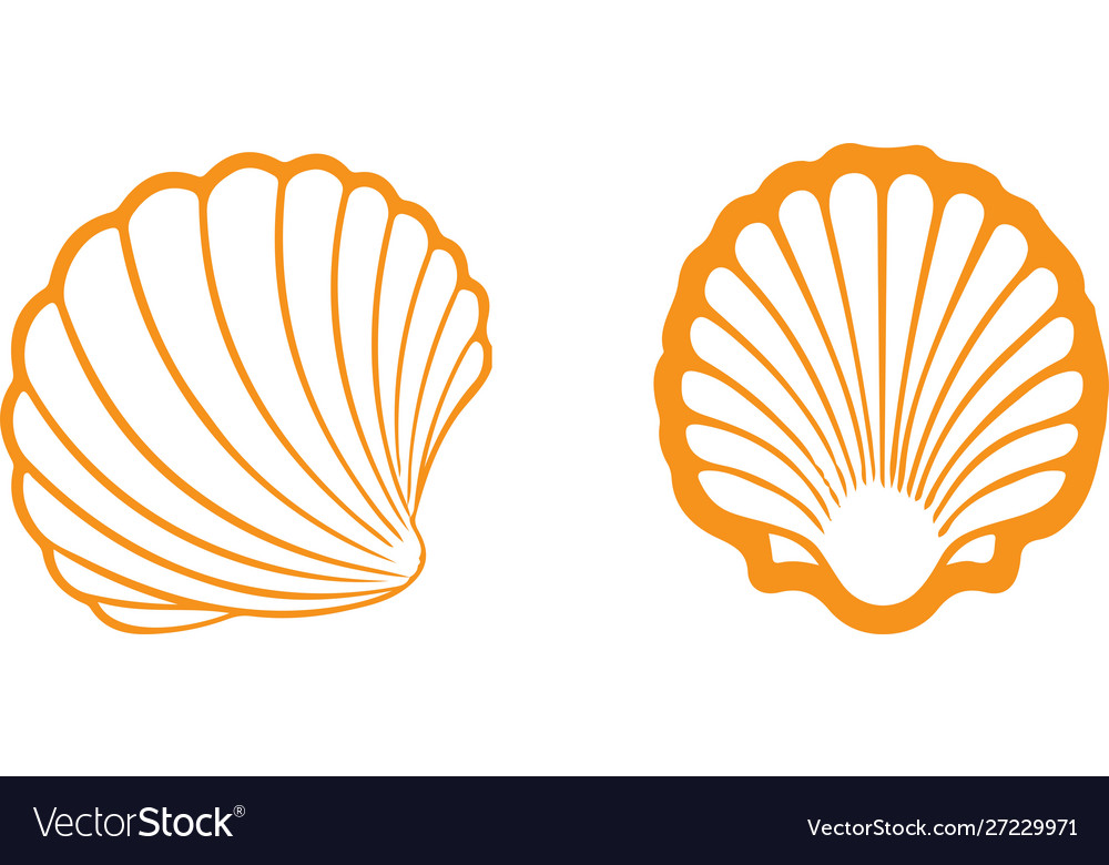 Shell icon on white background Royalty Free Vector Image