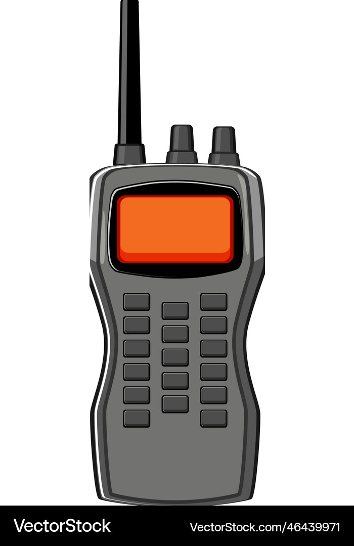 Talkle radio transceiver cartoon Royalty Free Vector Image