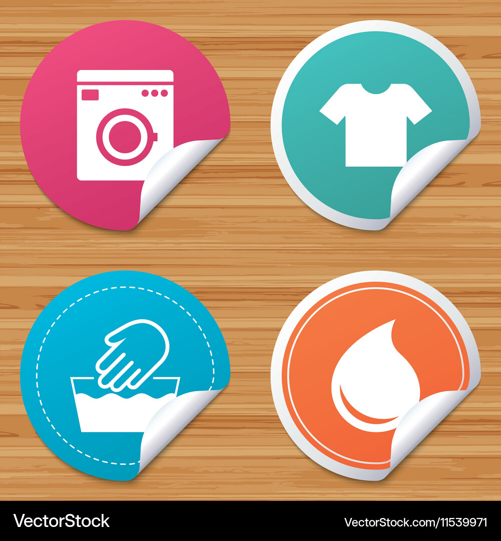 Wash icon Not machine washable symbol Royalty Free Vector