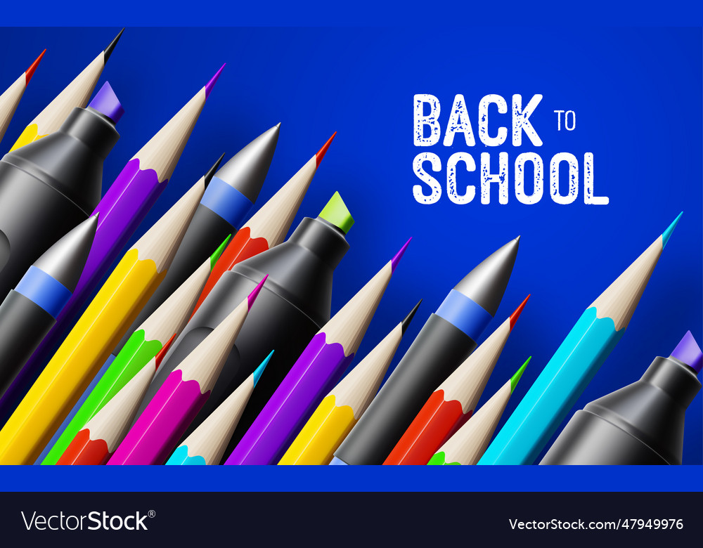 Back to school white vintage banner Royalty Free Vector