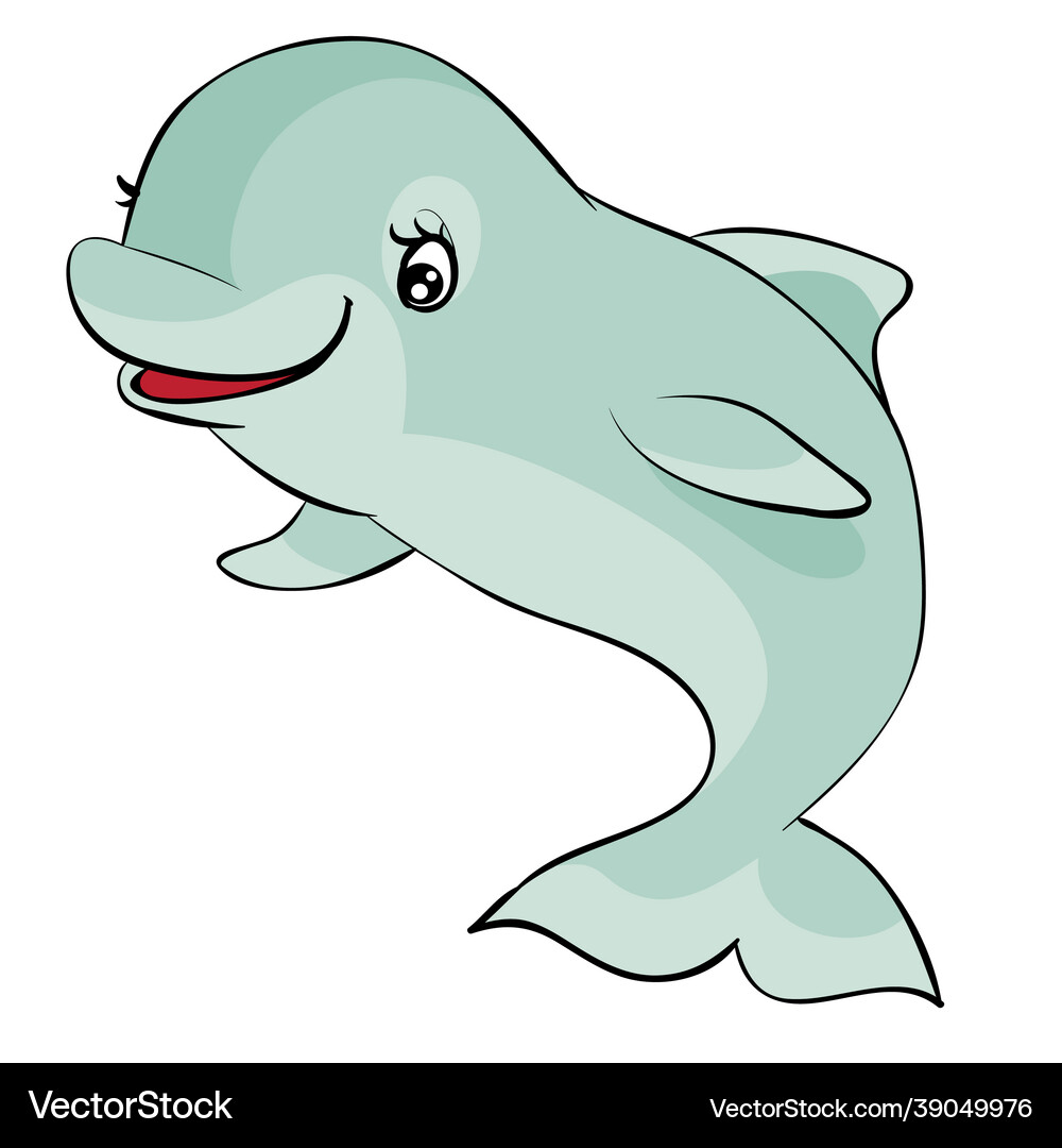 Beluga character cartoon isolated item on white Vector Image