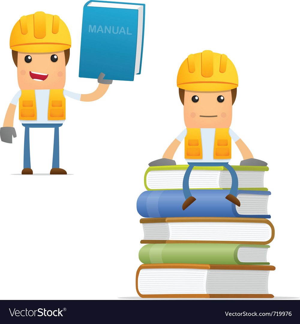 Cartoon builder Royalty Free Vector Image - VectorStock