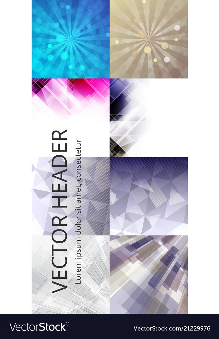 Collection of abstract multicolored backgrounds Vector Image