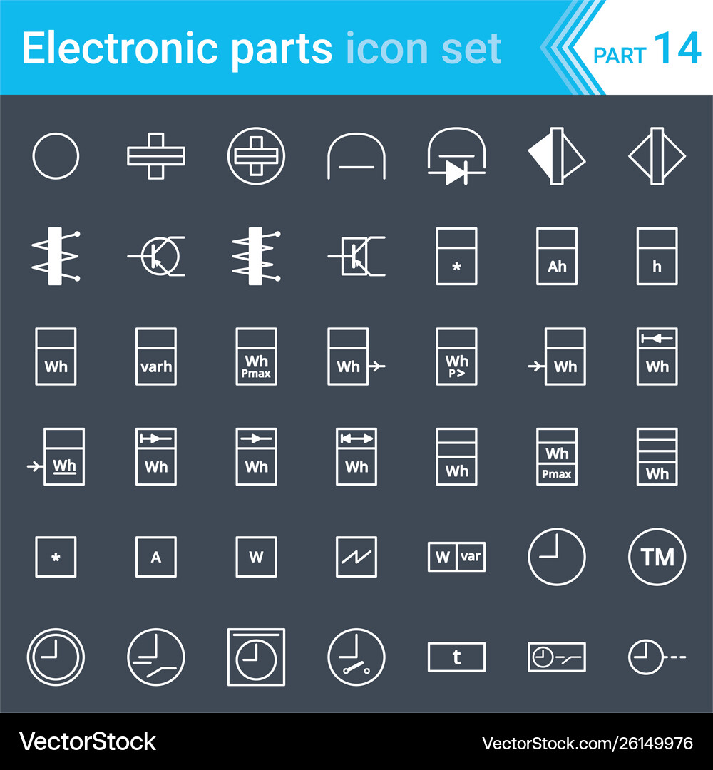 Electrical instrumentation meters recorders Vector Image